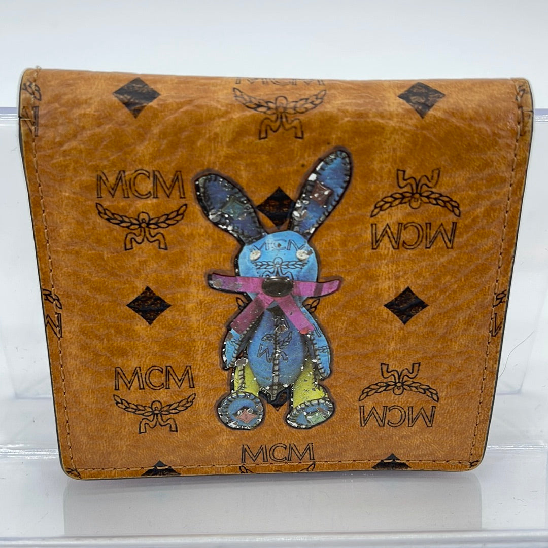 PRELOVED MCM Rabbit Cognac Visetos Leather Bifold Wallet MYA4AXL05CO00 ...