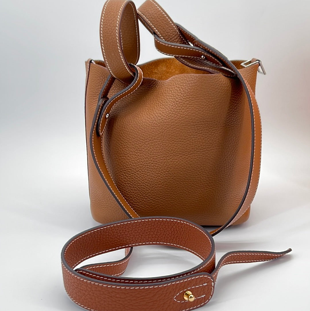 Preloved Hermes Tan Picotin PM Handbag with Silver Hardware ZAC008A 06 ...