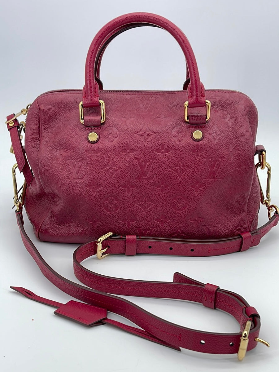 PRELOVED Louis Vuitton Speedy 25 Red Empriente Leather Bandolier Bag S ...
